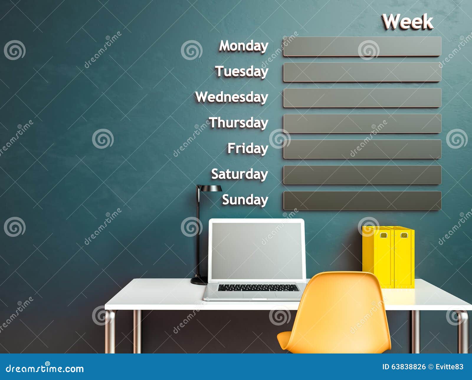 Wall Calendar. Schedule Memo Management Organizer Concept. 3d Rendering ...