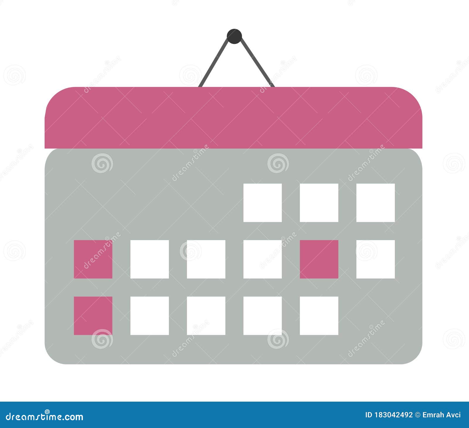 Wall Calendar Vector Illustration, Flat Color Stock Vector ...
