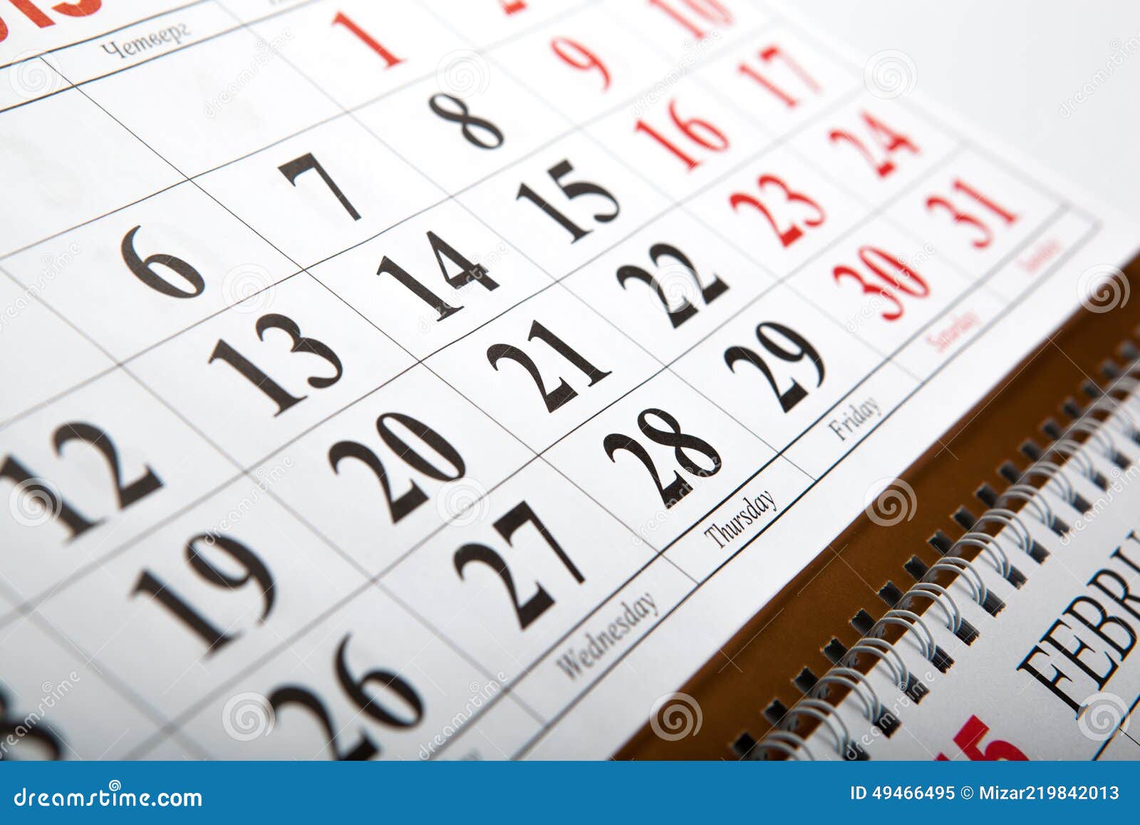 Wall Calendars Laid on the Table Stock Image - Image of year, open ...