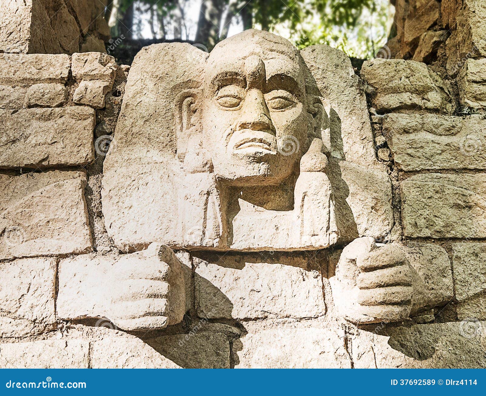 Mayan Sculptures Of Gods