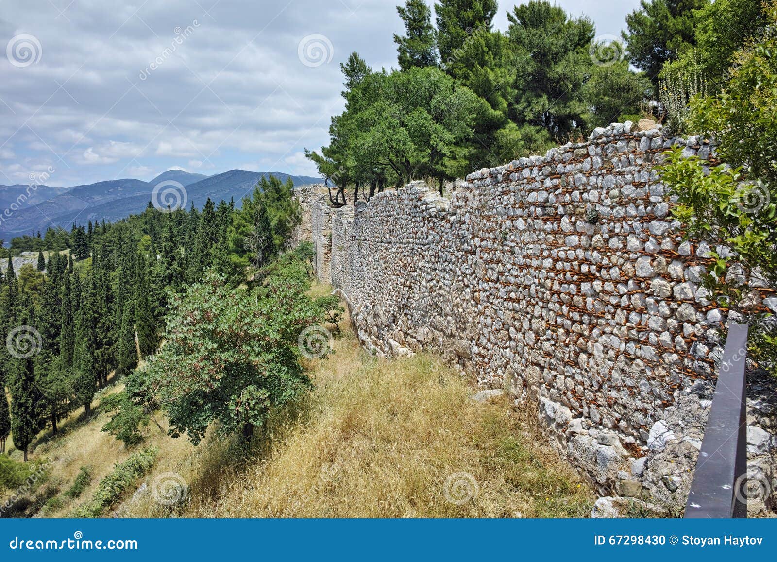 Wall of the Castle of Lamia City, Central Greece Stock Photo - Image of ...