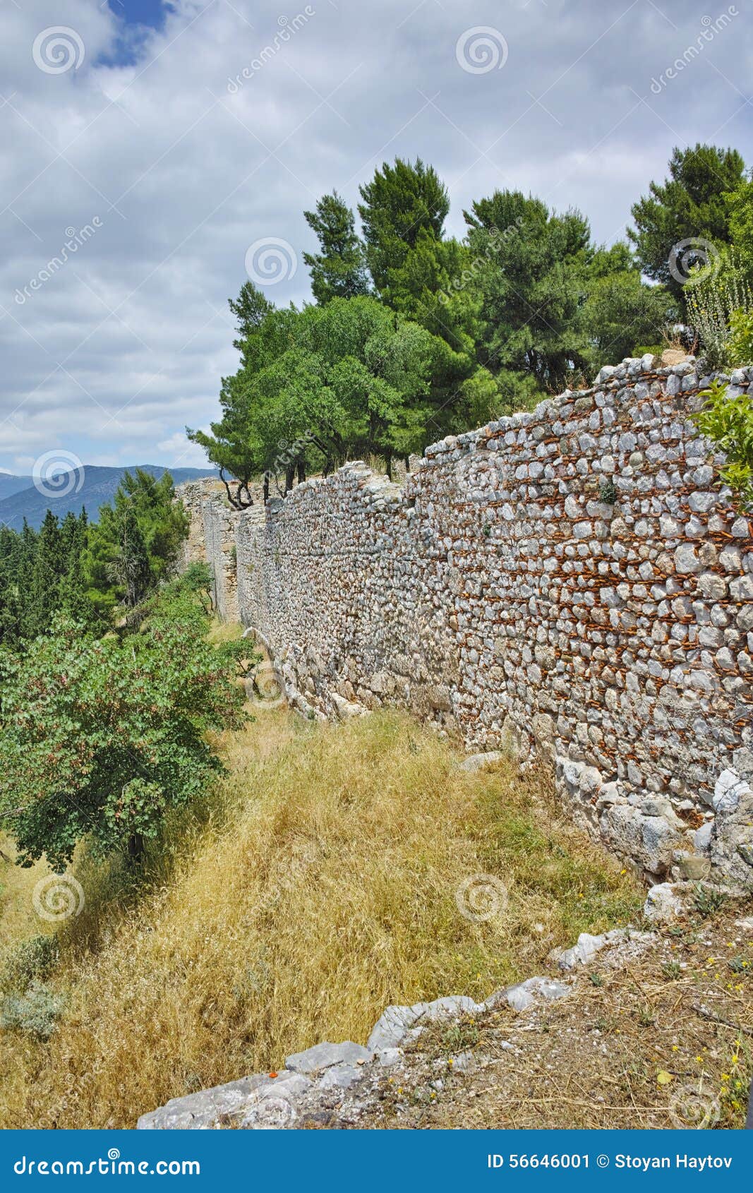 Wall of the Castle of Lamia Town Stock Image - Image of museum ...
