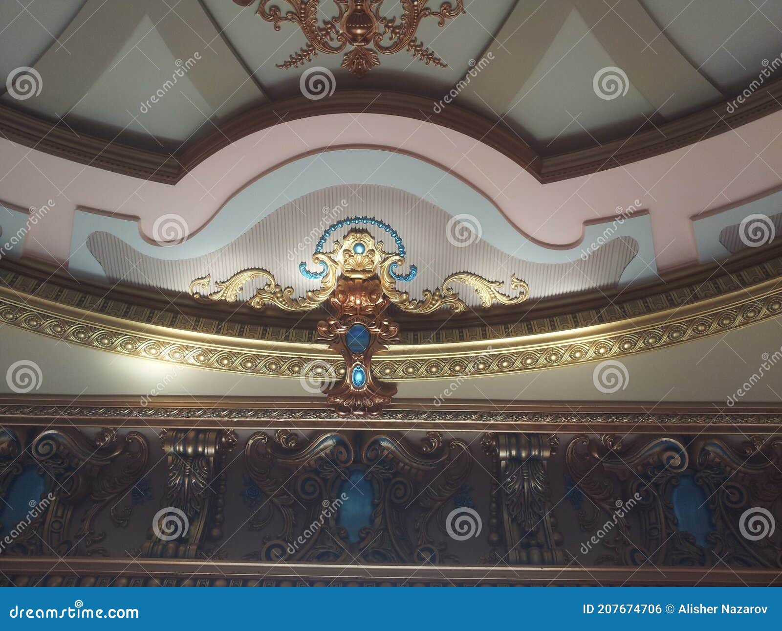 Wall and Ceiling Decoration, Finishing Works Stock Photo - Image of ...