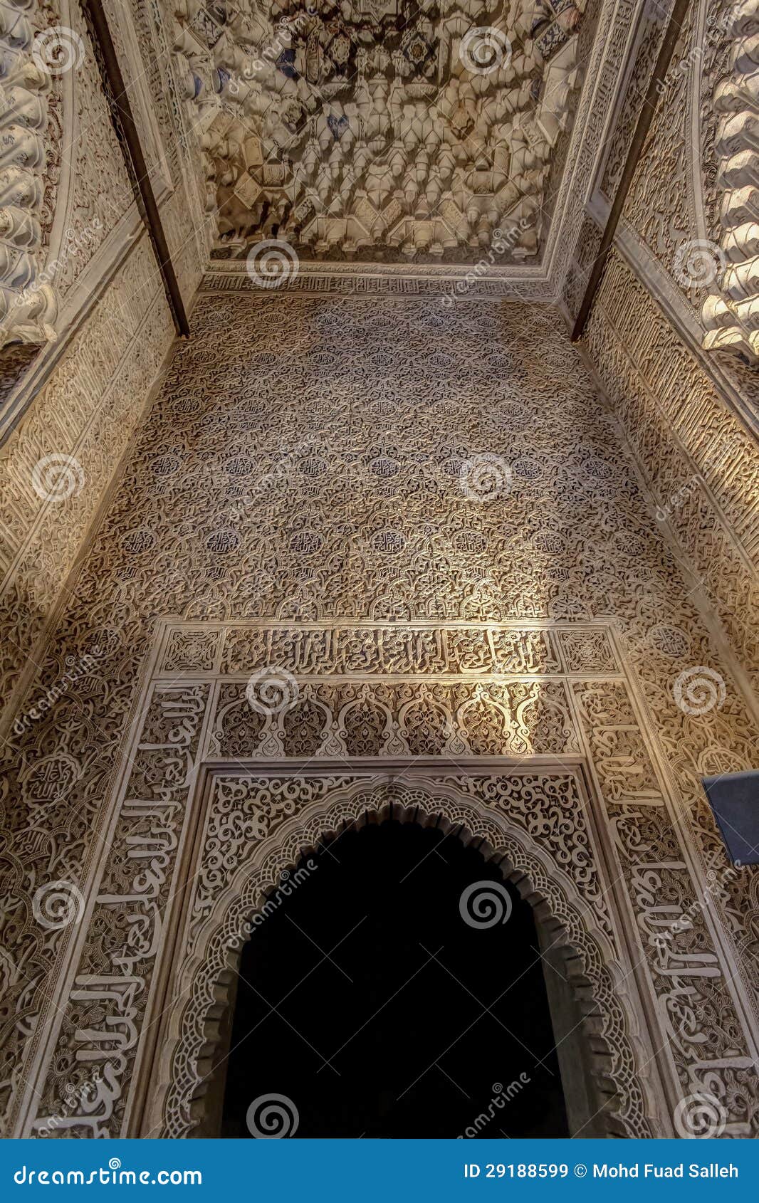Wall and Ceiling Design of Alhambra Editorial Stock Image - Image of ...