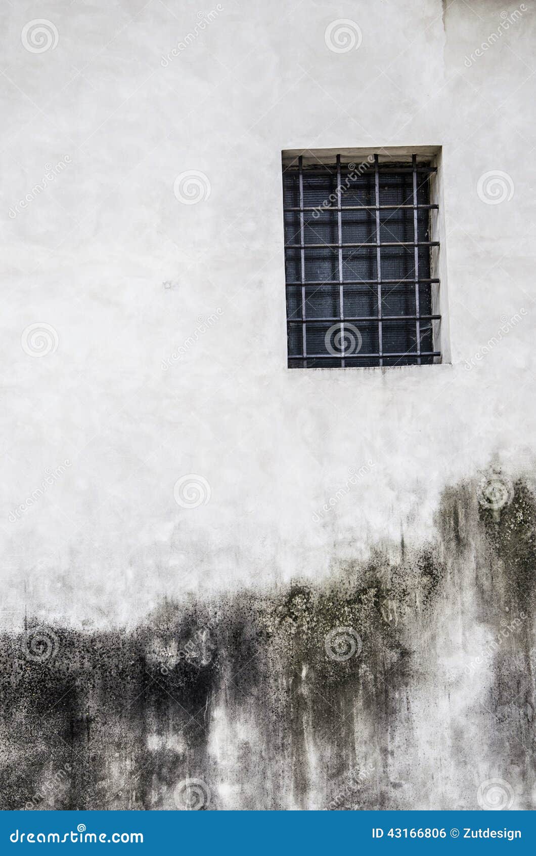 Wall with cell window stock photo. Image of cracked, architecture ...