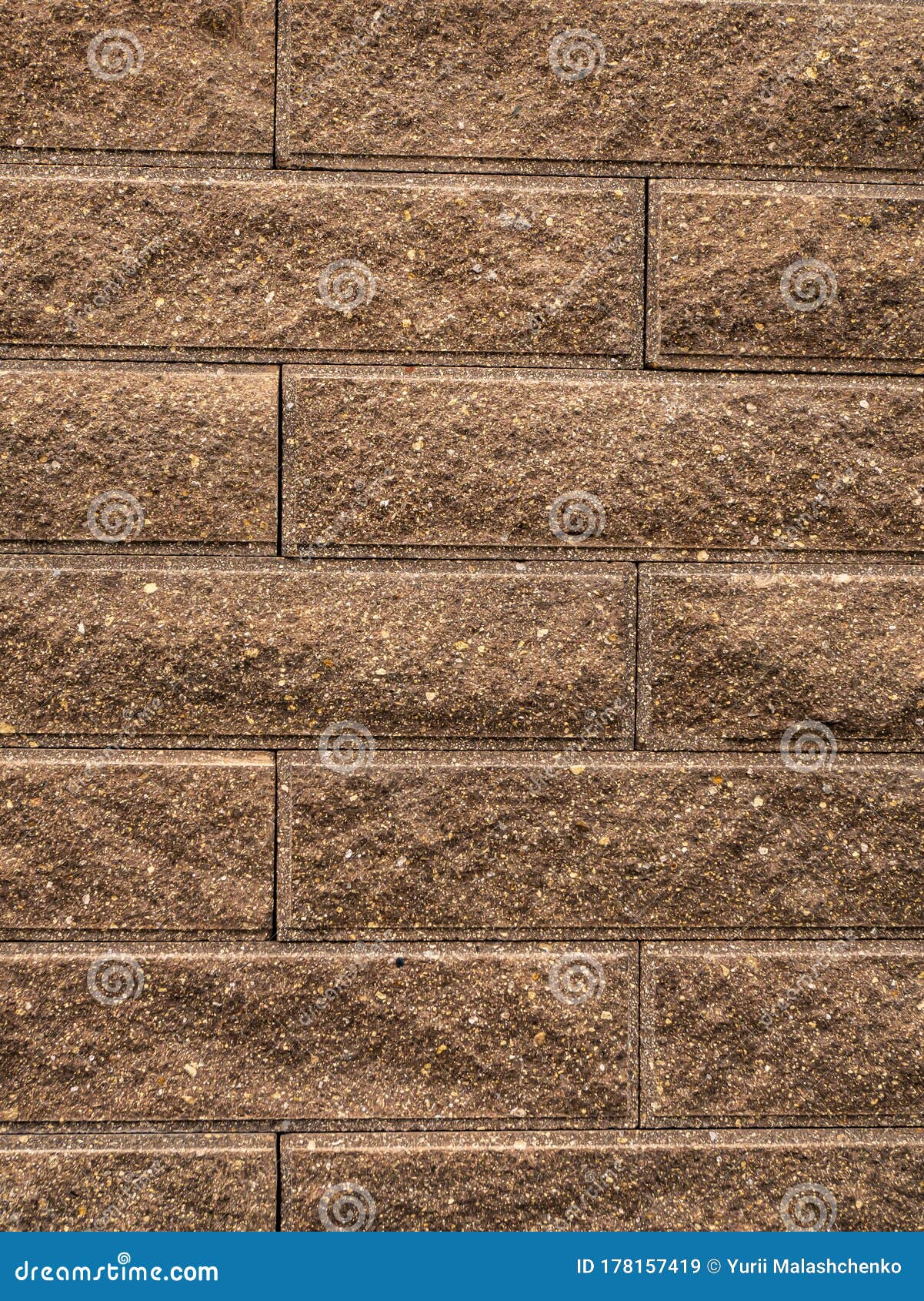 Wall with Ceramic Tiles in the Form of Stone Bricks Stock Image - Image ...