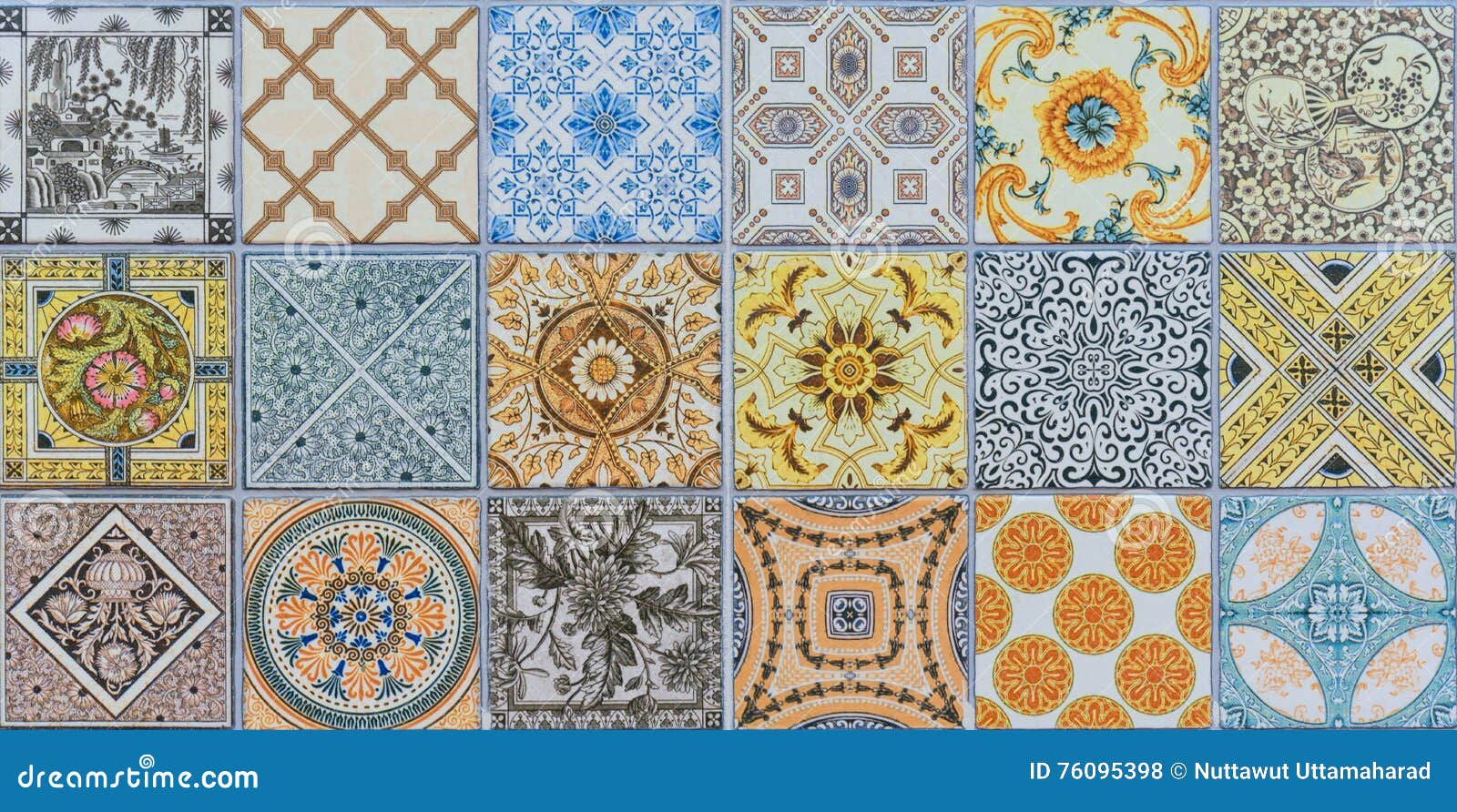 Wall Ceramic Tiles Patterns Mega Set Stock Photo - Image of tiled ...