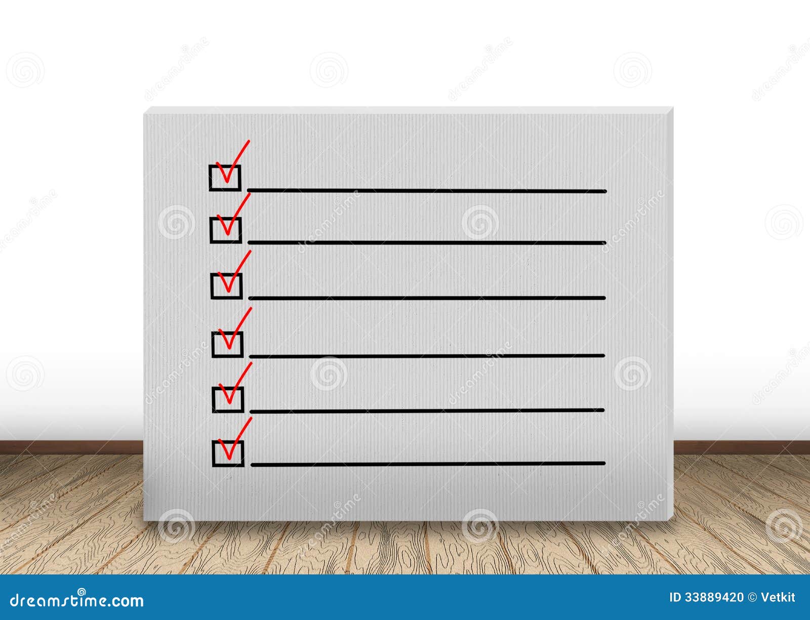 Wall with checklist stock photo. Image of interior, home - 33889420