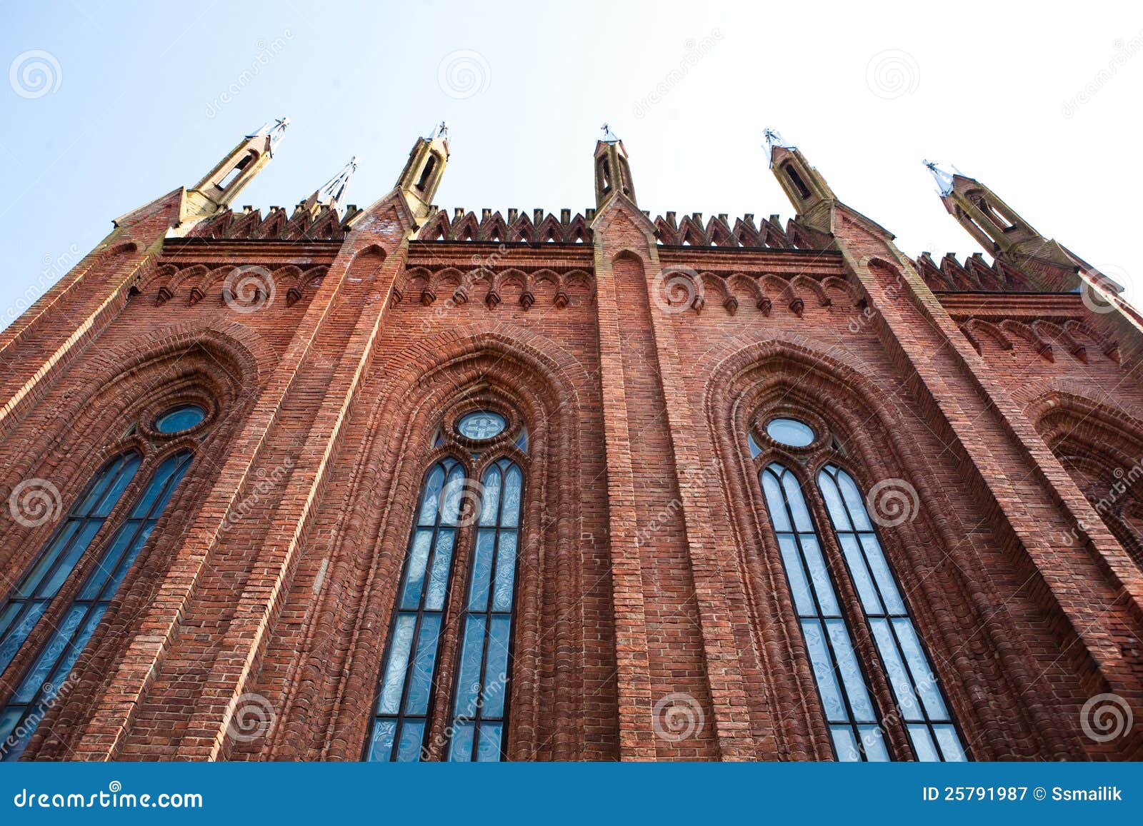 The Wall of the Church of Red Brick Stock Image - Image of cathedral ...