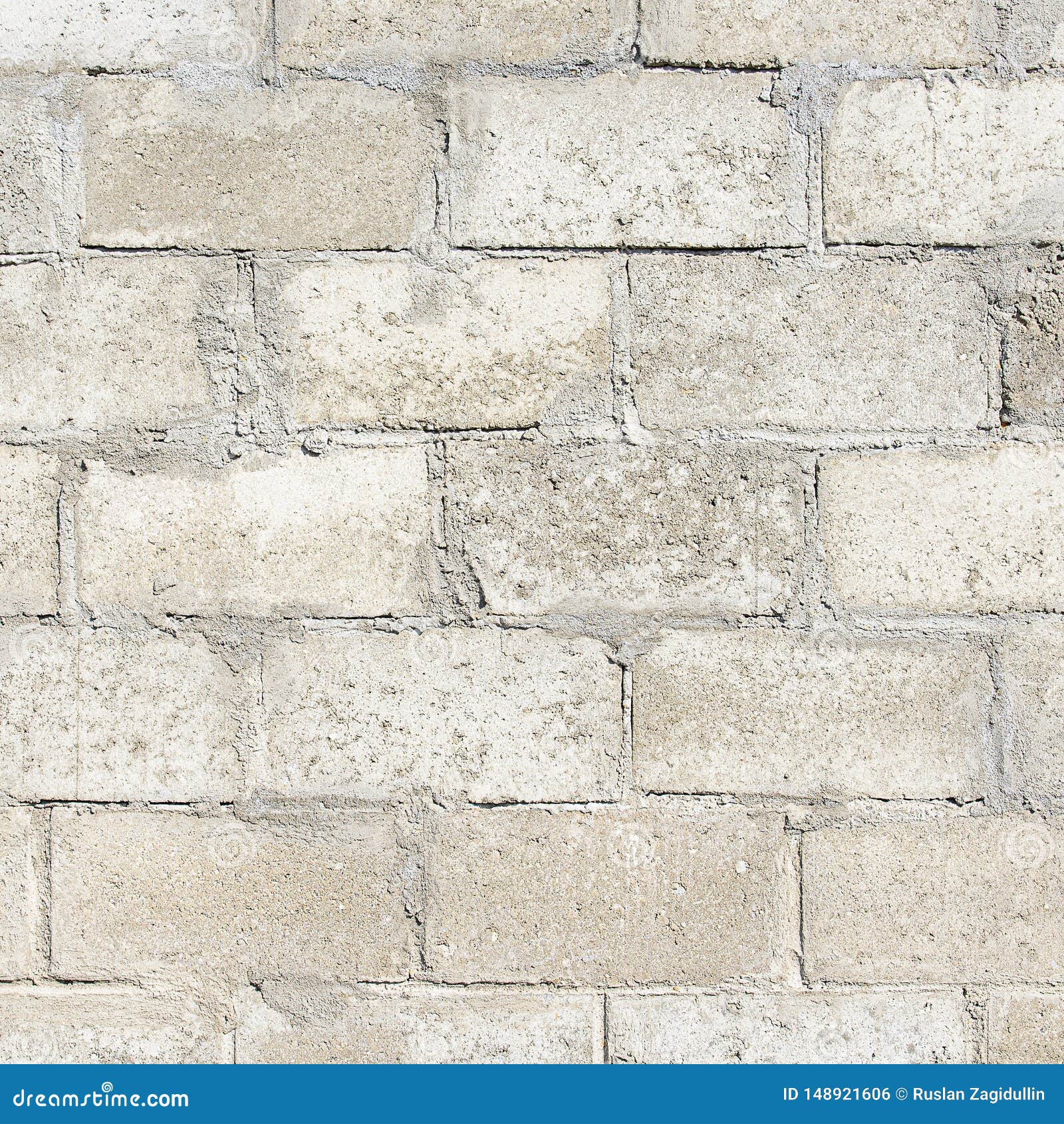 Wall Of Cinder Blocks. Building Texture. A New Wall Of White Aerated ...