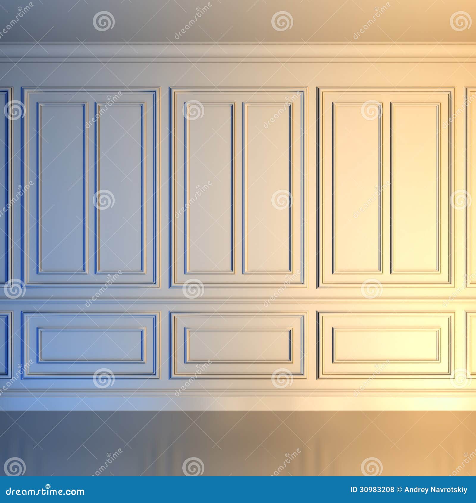 Wall in classical style. stock illustration. Illustration of hall ...