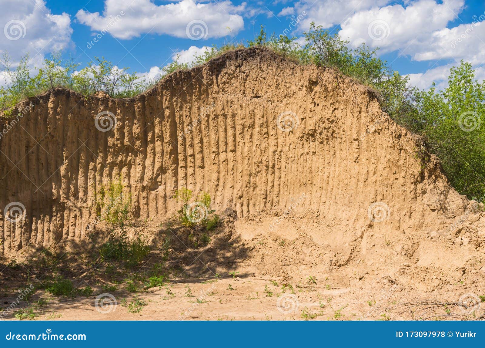 Wall of Clay in Section in an Open Clay Pit in Central Ukraine Stock ...