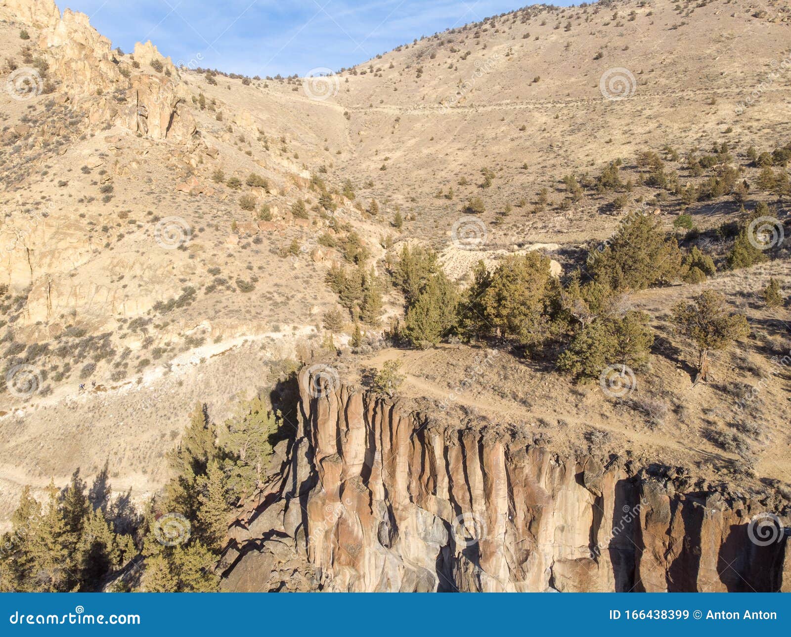 Wall from a Cliff, View from Above Stock Image - Image of desert, china ...