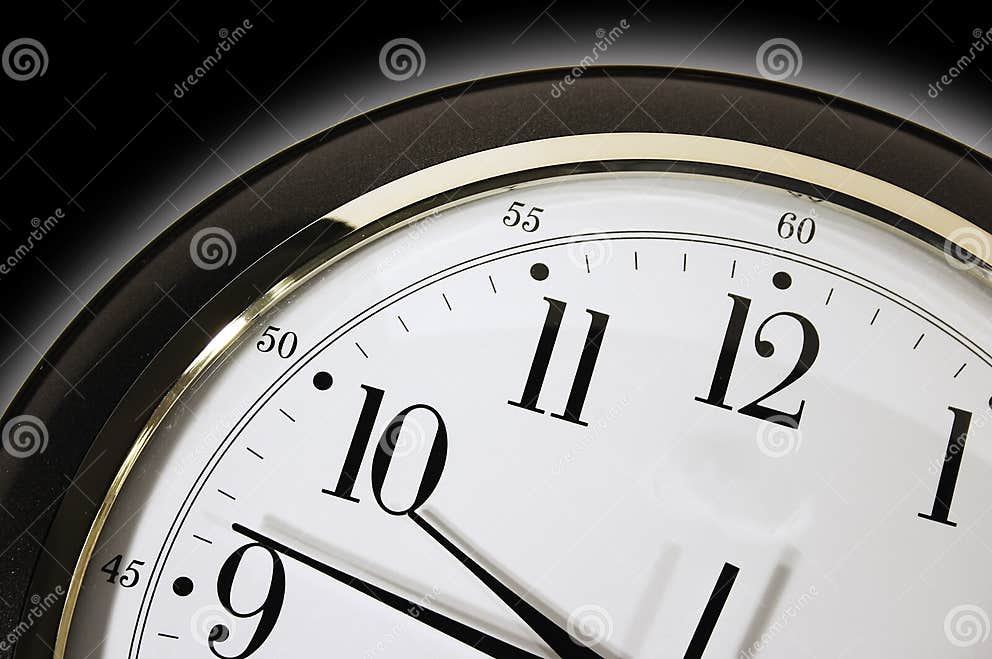 Wall Clock stock photo. Image of late, clock, early, gold - 293876