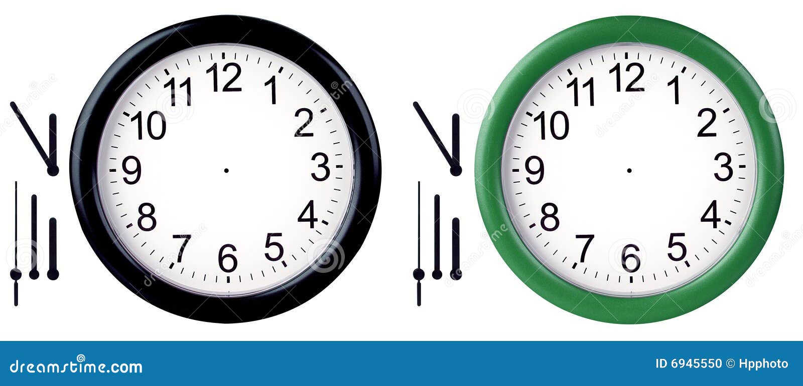 Wall Clock Showing Five O`clock On Black Chalkboard Background. Office ...