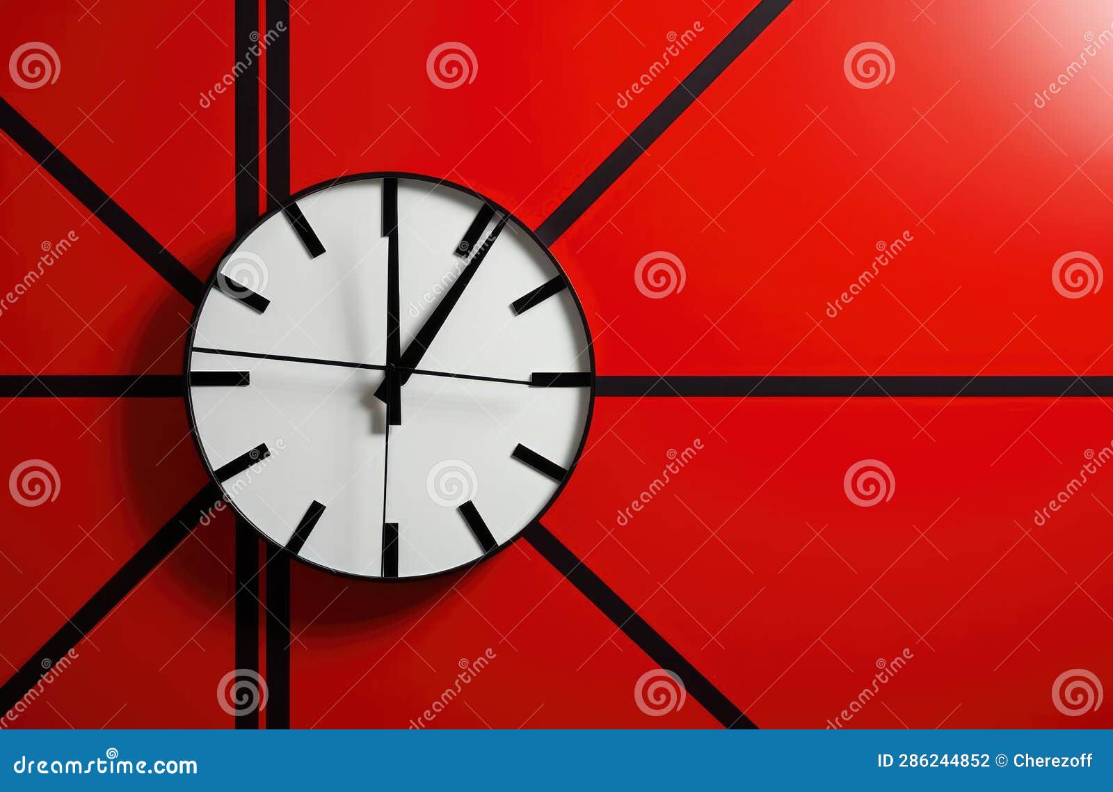 Wall clock with dial stock illustration. Illustration of round - 286244852