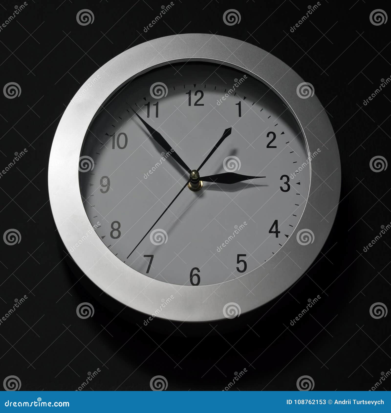 Wall Clock, Dial with Arrows, Soon Three Hours. Stock Image - Image of ...