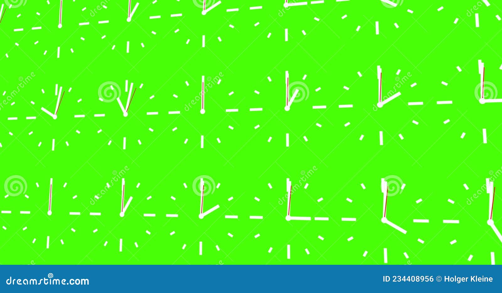 Wall Clock with Different Time Zone and Green Clock Face. Stock Footage ...