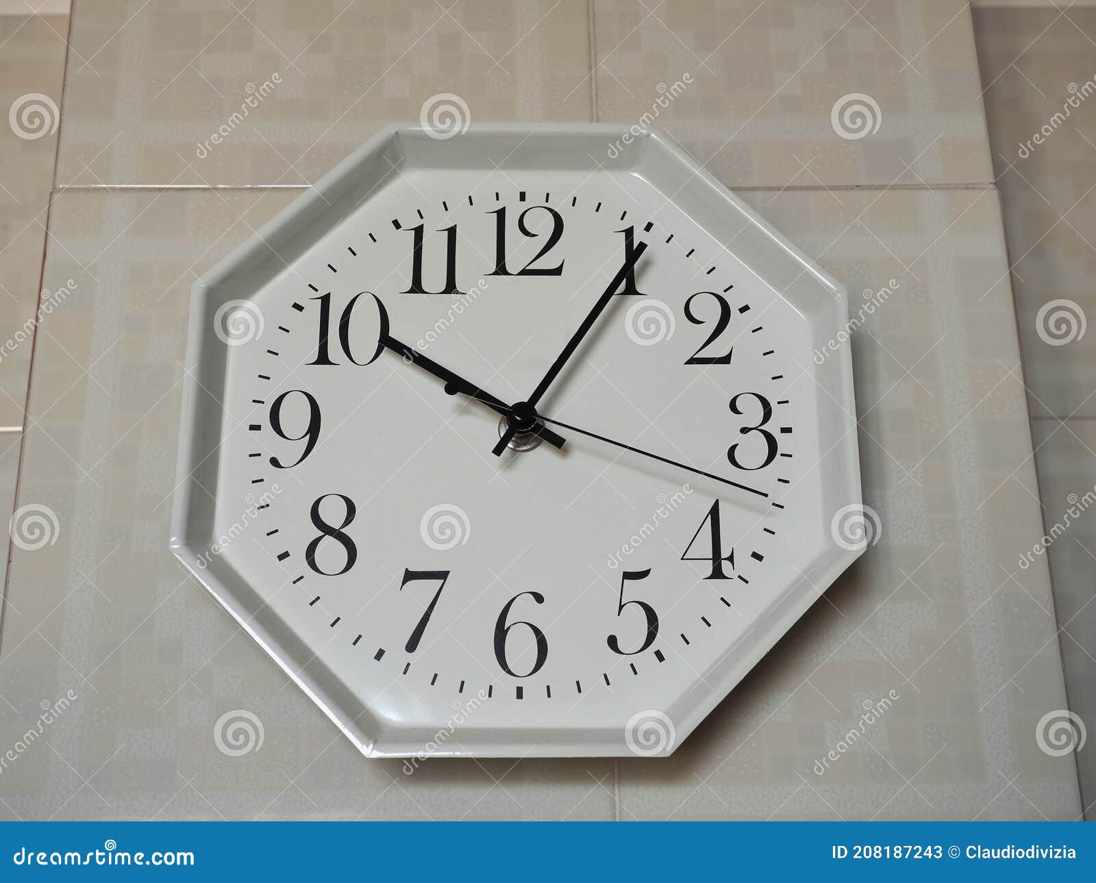 Wall Clock at Five Past Ten Stock Image - Image of early, late: 208187243