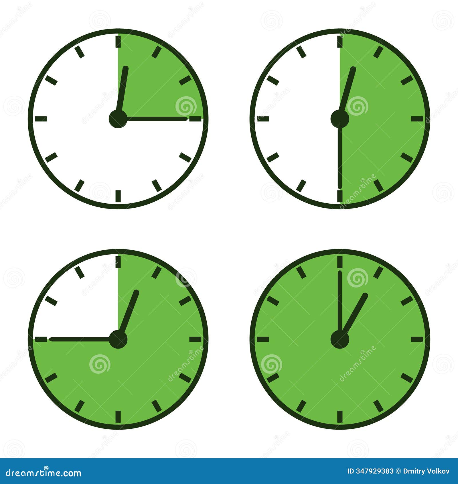 Wall Clock Icon with Dial. Wall Clock with Time Intervals Isolated on ...