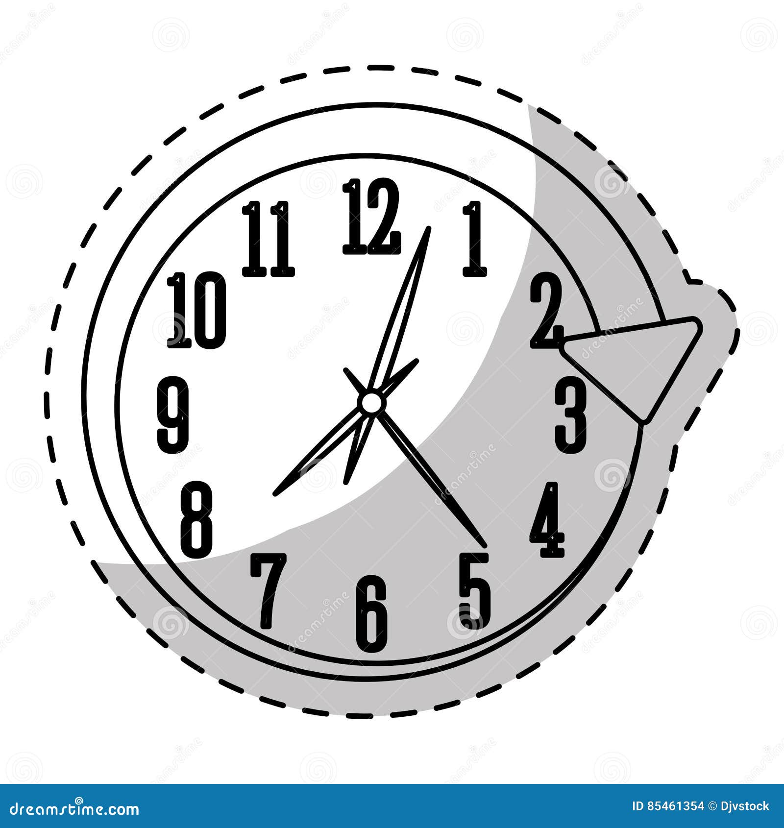 Wall clock icon image stock illustration. Illustration of clock - 85461354