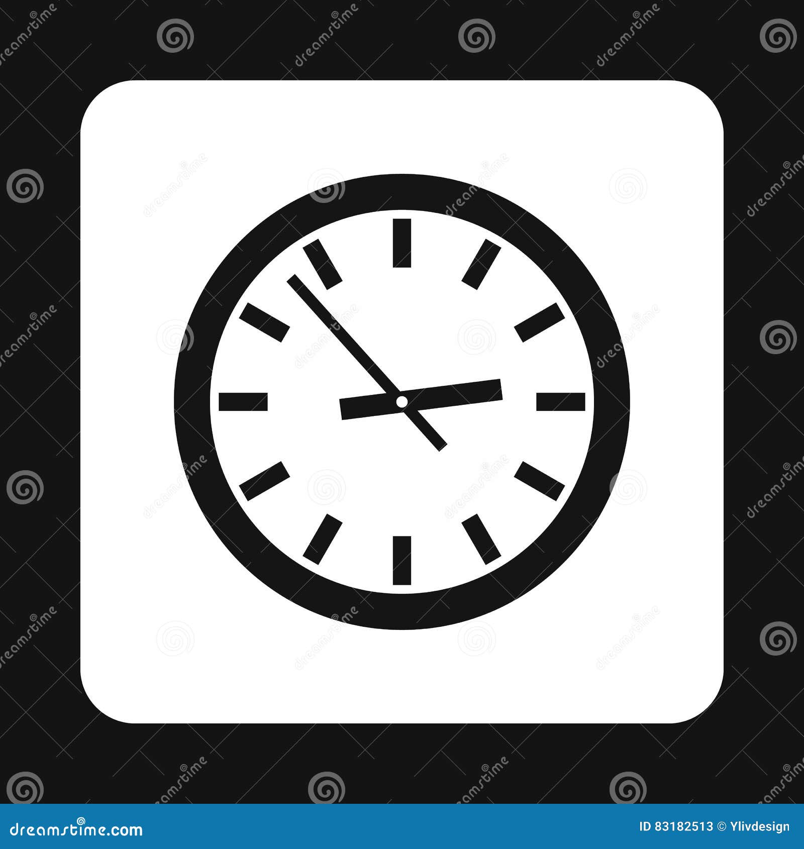 Wall Clock Icon, Simple Style Stock Vector - Illustration of bell ...