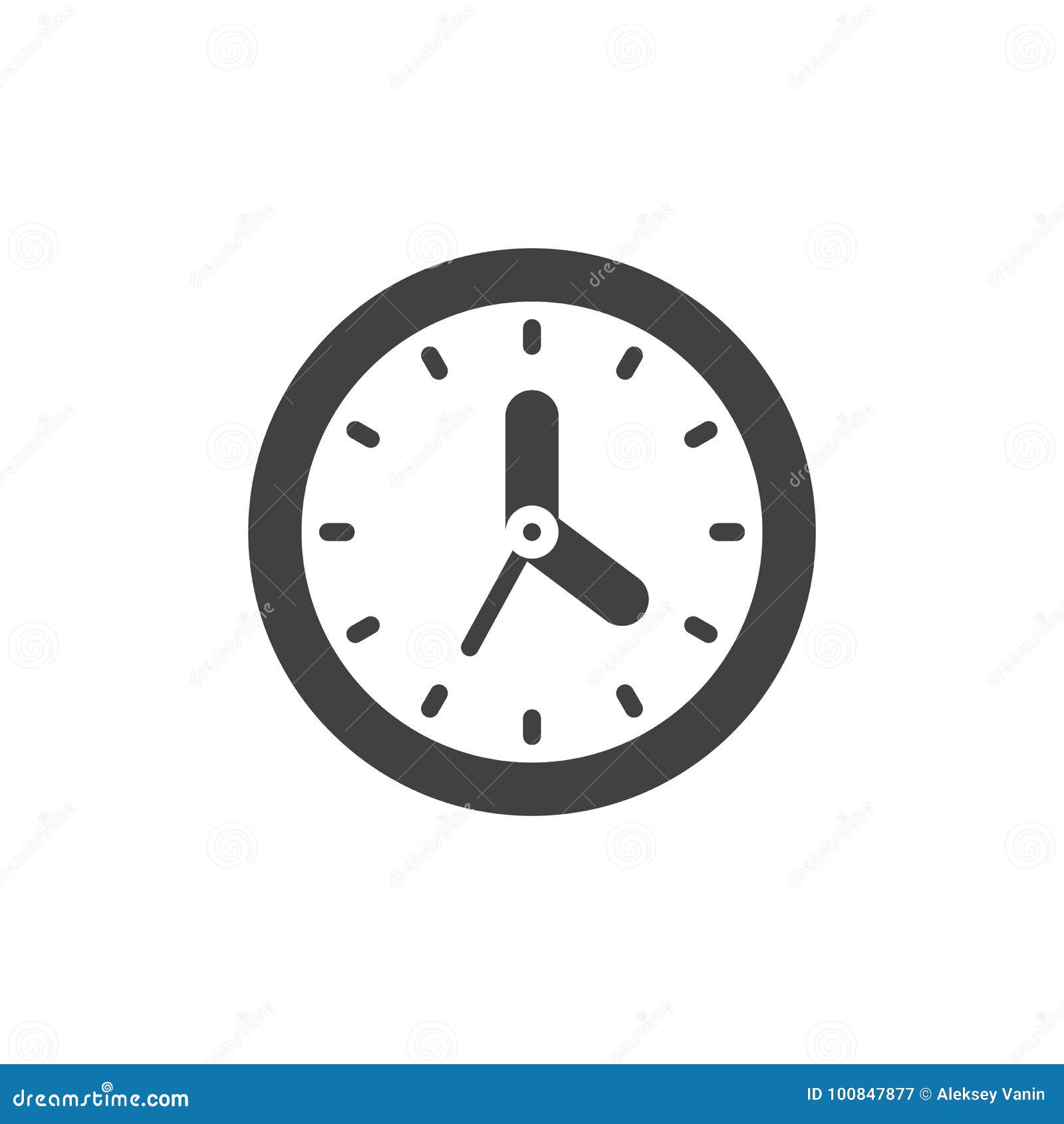 Wall clock icon vector stock vector. Illustration of circle - 100847877