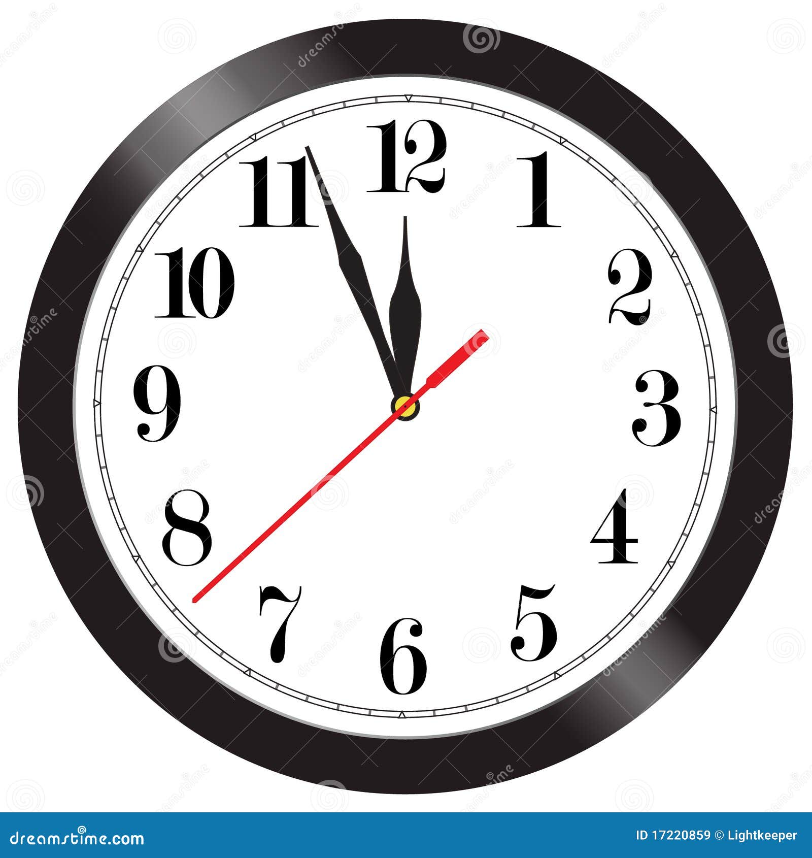 Wall clock illustration stock vector. Illustration of minute - 17220859
