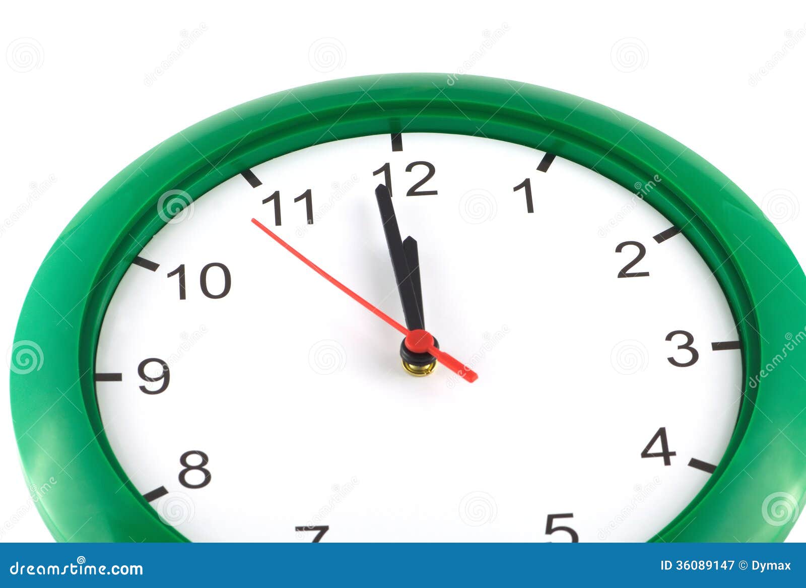 12 on wall clock isolated stock image. Image of little - 36089147
