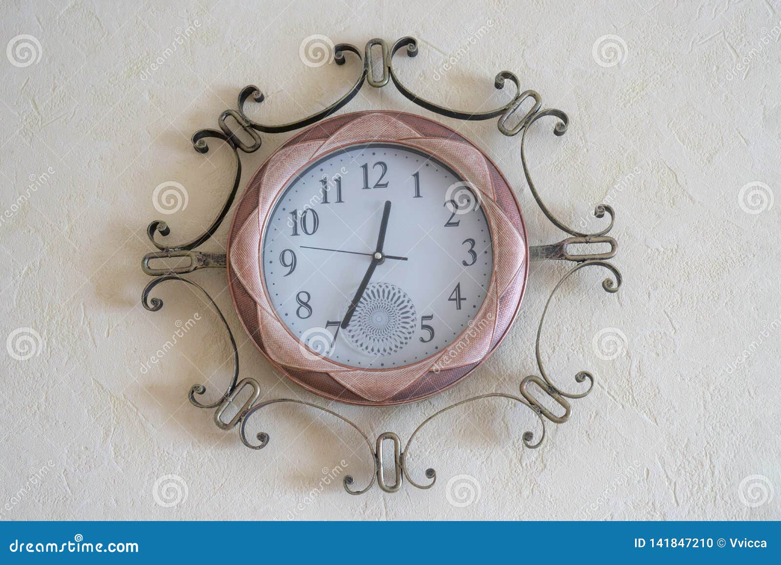 Wall Clock on a Light Background Wallpapers Stock Photo - Image of ...