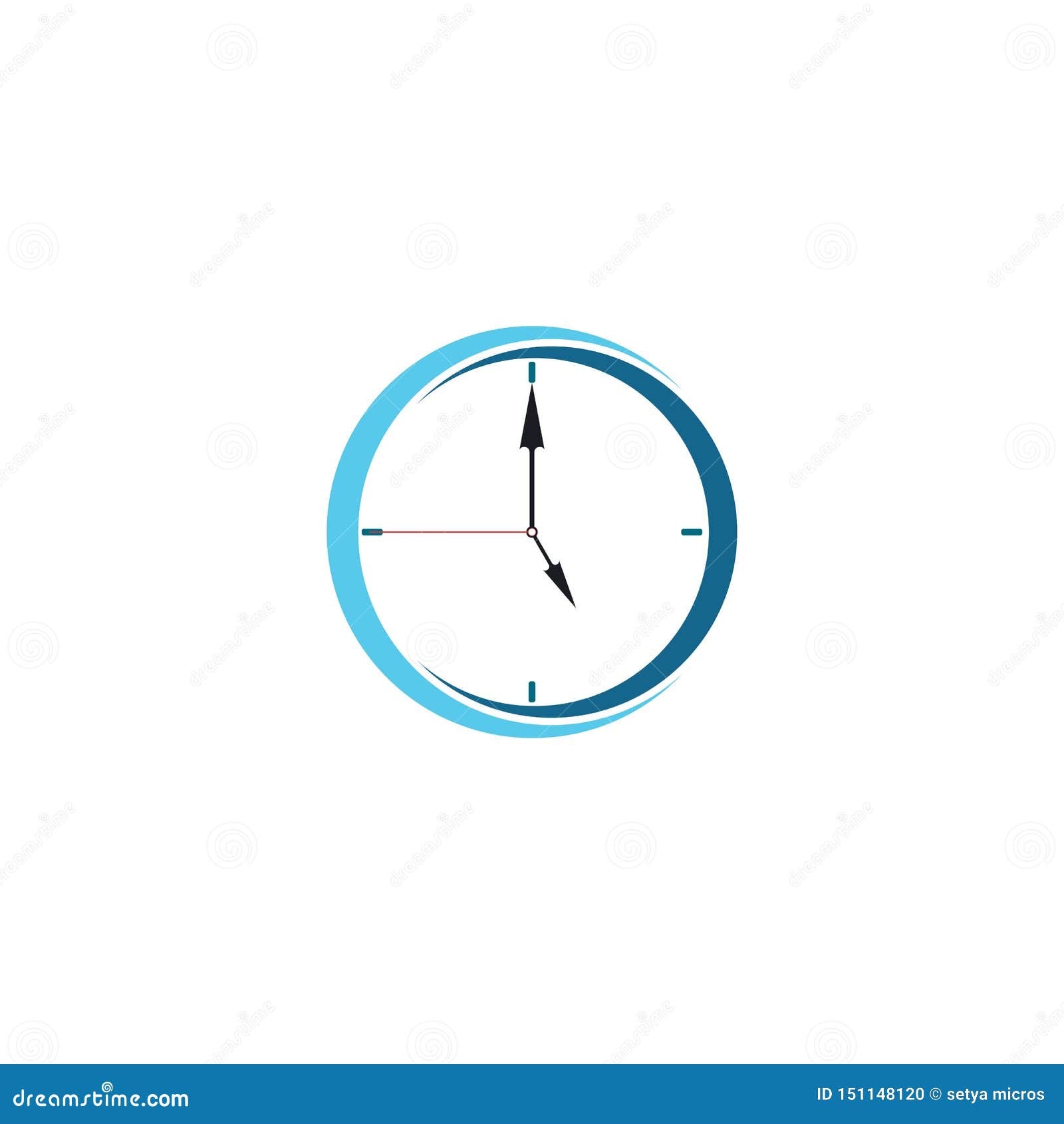 Wall Clock Logo Design Template Vector Stock Vector - Illustration of ...