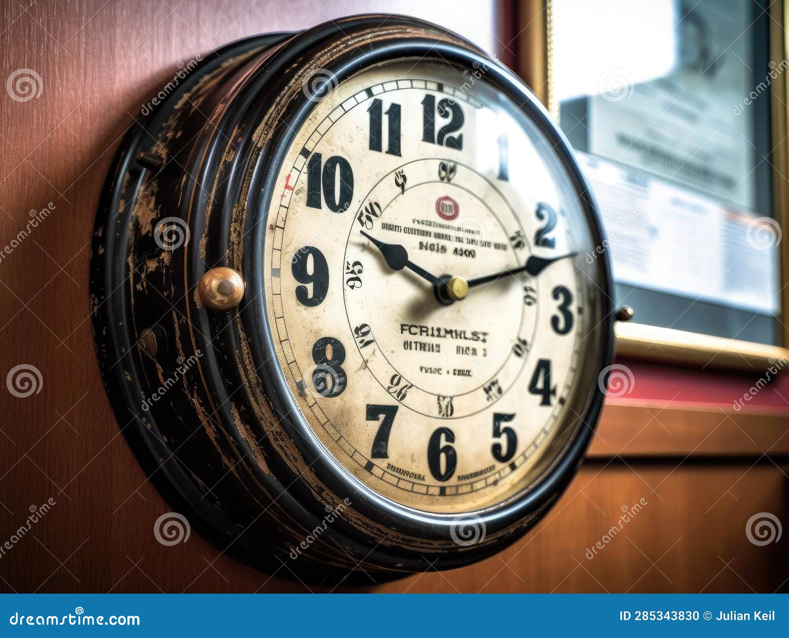 Wall Clock in Office during Break Time Stock Illustration ...