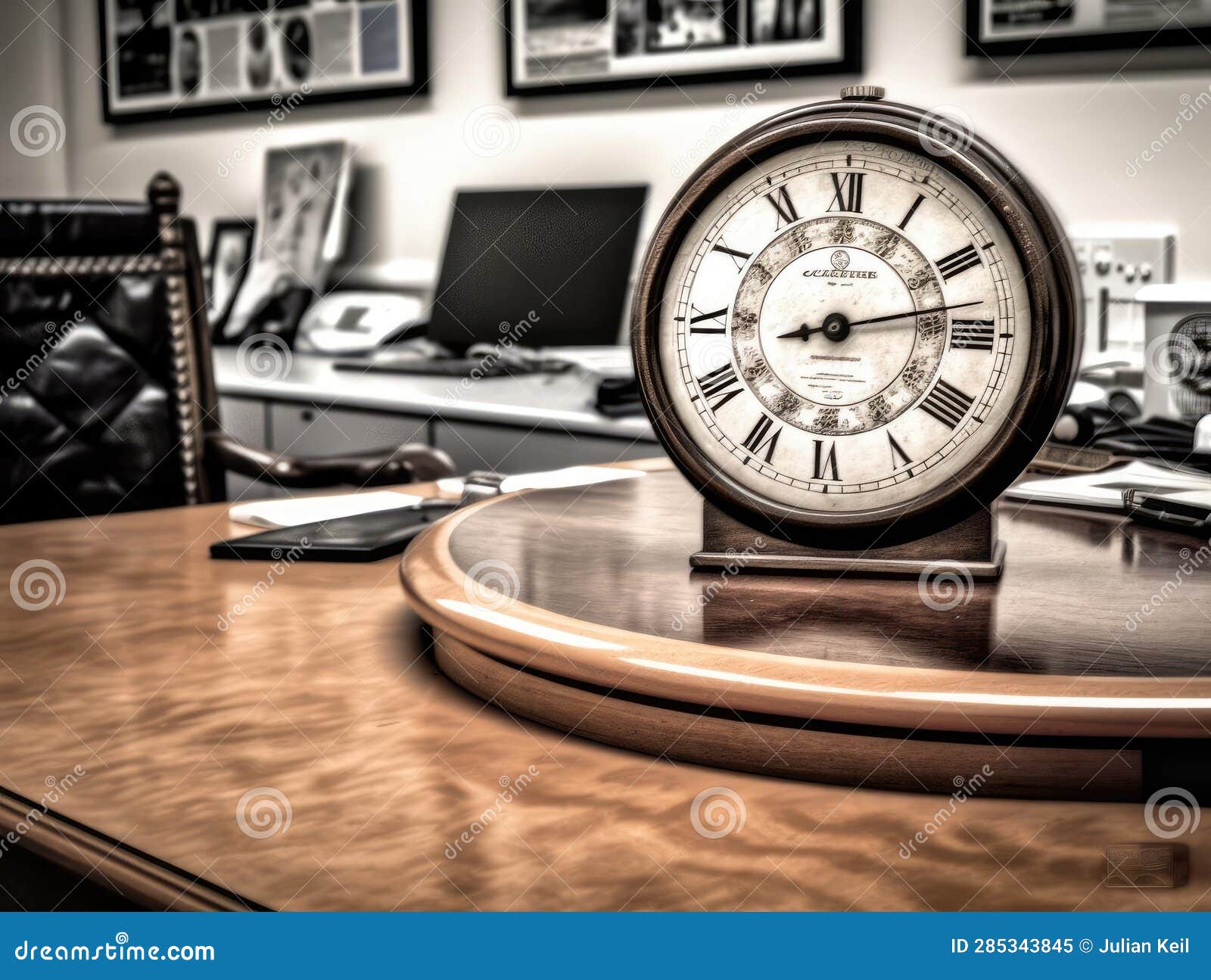 Wall Clock in Office during Break Time Stock Illustration ...