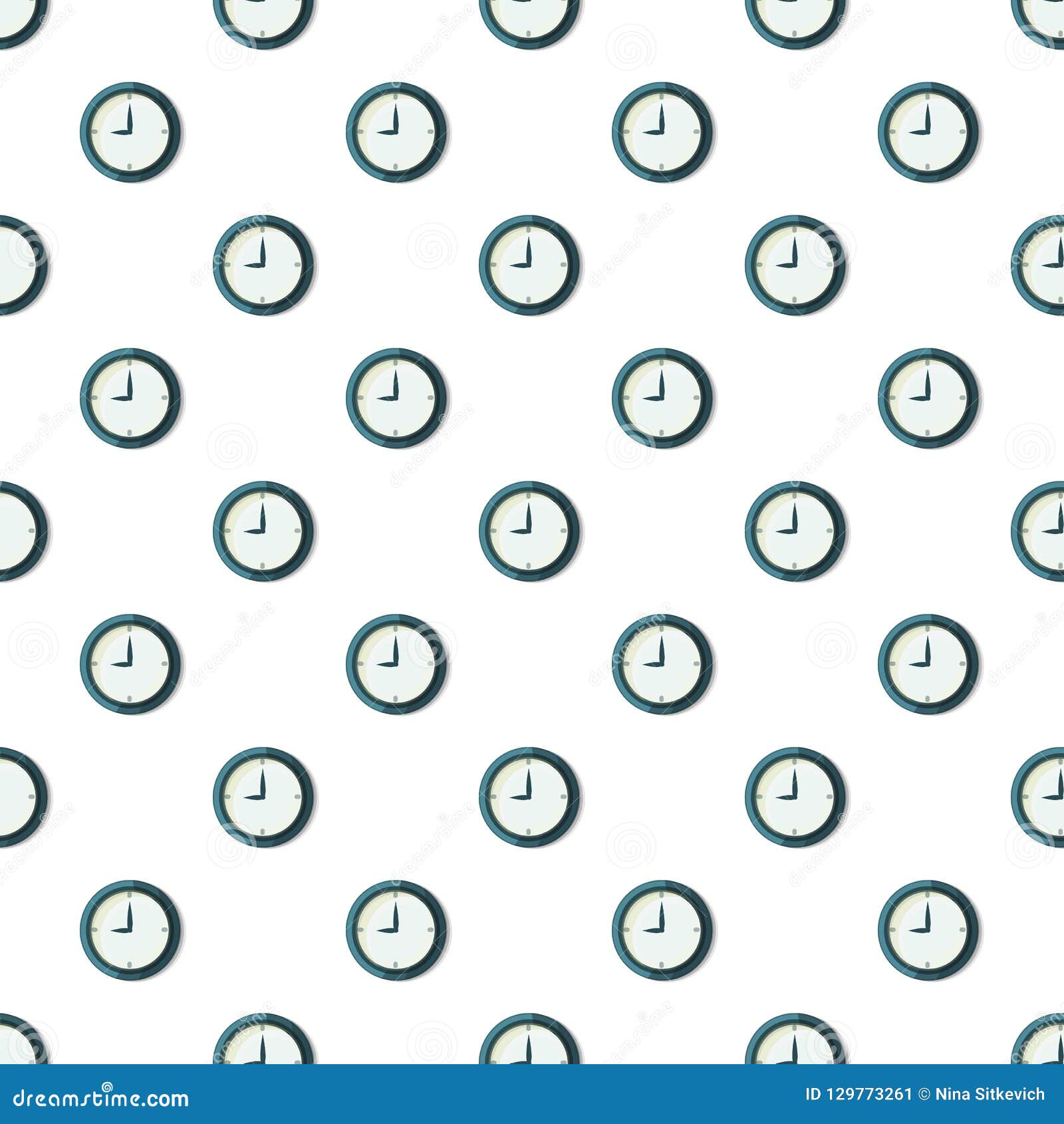 Wall Clock Pattern Seamless Stock Vector - Illustration of minutes ...