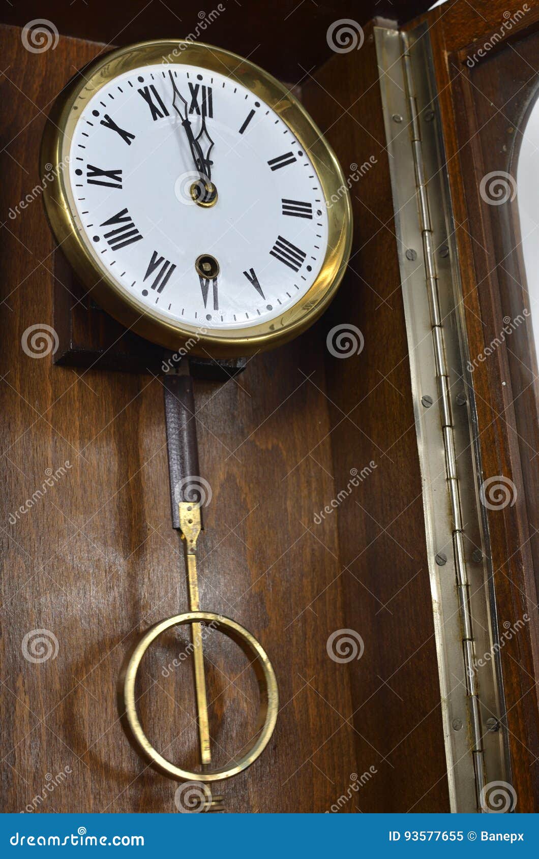 Wall Clock with Pendulum stock image. Image of pendulum - 93577655