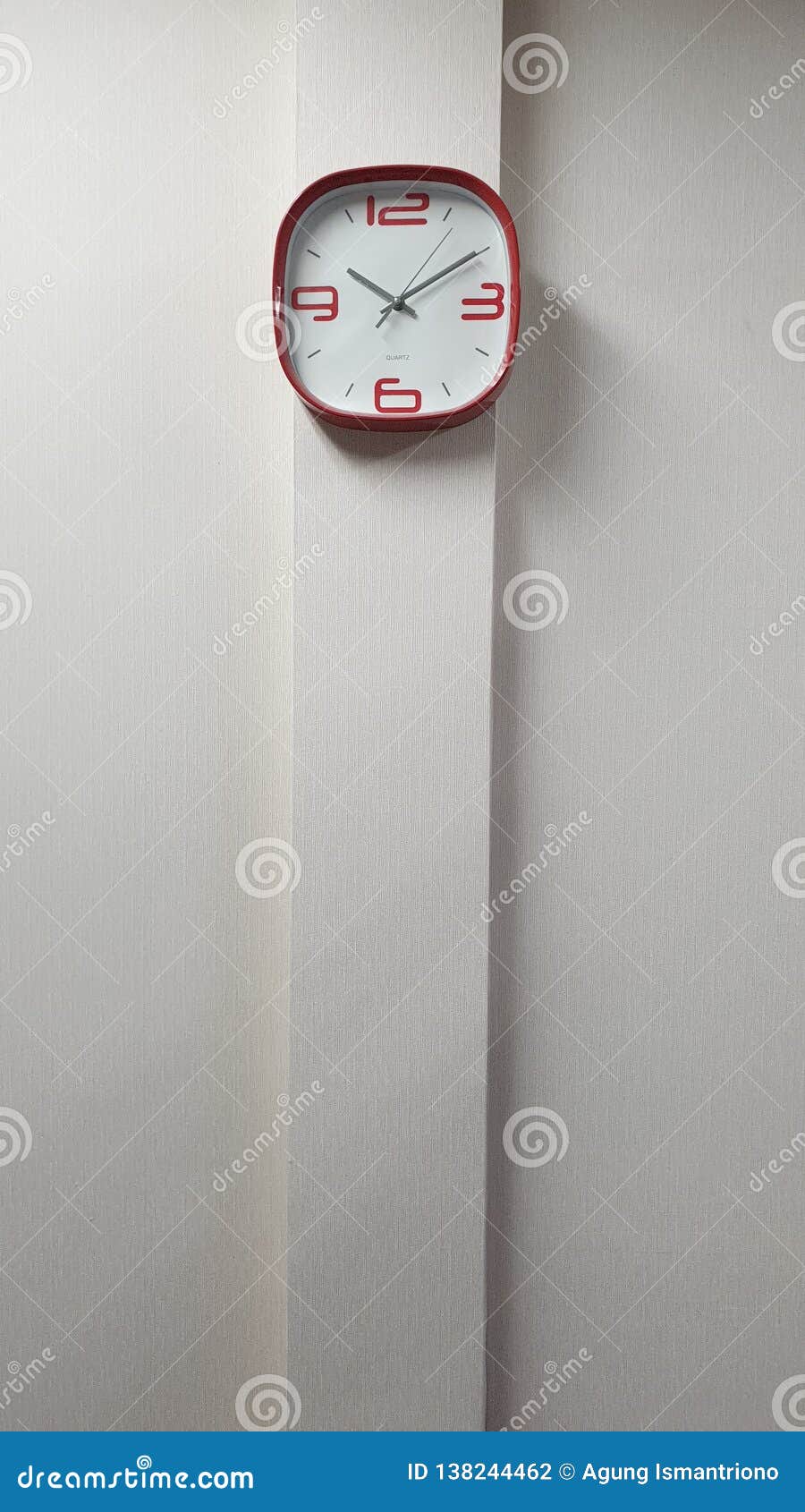 Wall Clock in the Room with Clean Background Stock Photo - Image of ...