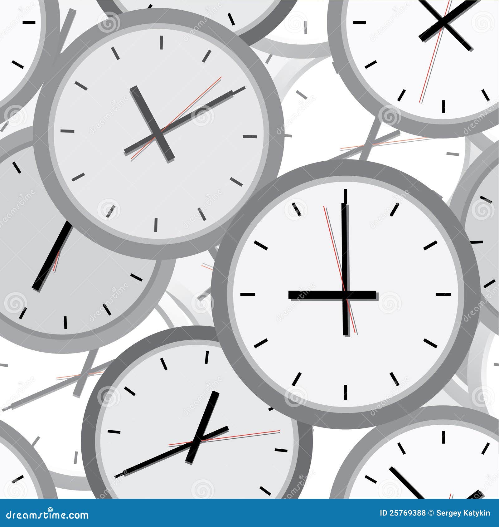 Wall clock. Seamless. stock vector. Illustration of icon - 25769388