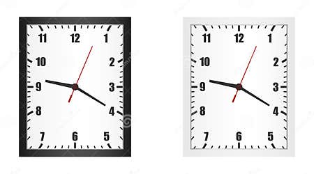 Wall Clock, Set of Wall Office Clocks. Vector, Cartoon Illustration ...