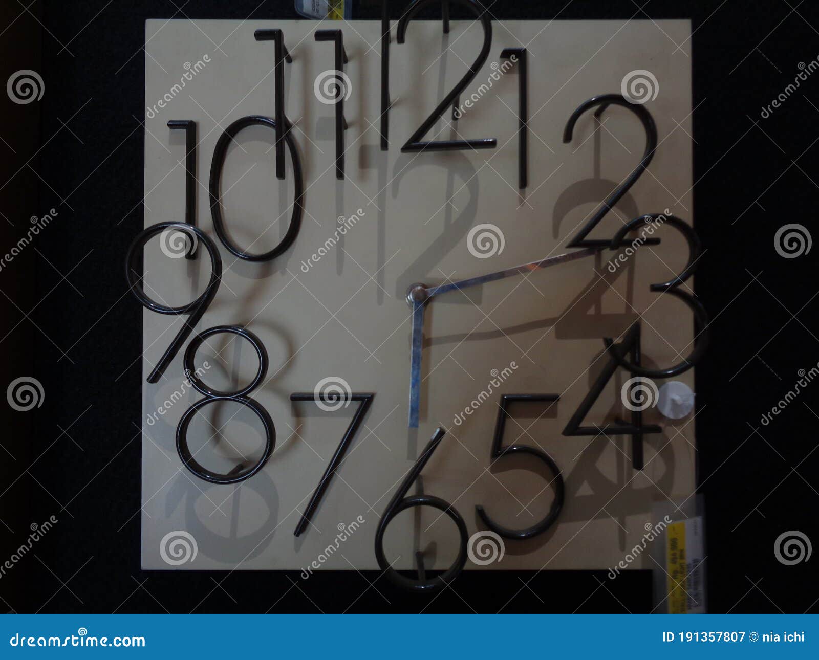 A Wall Clock with Shadow Figures Stock Image - Image of signage, poster ...