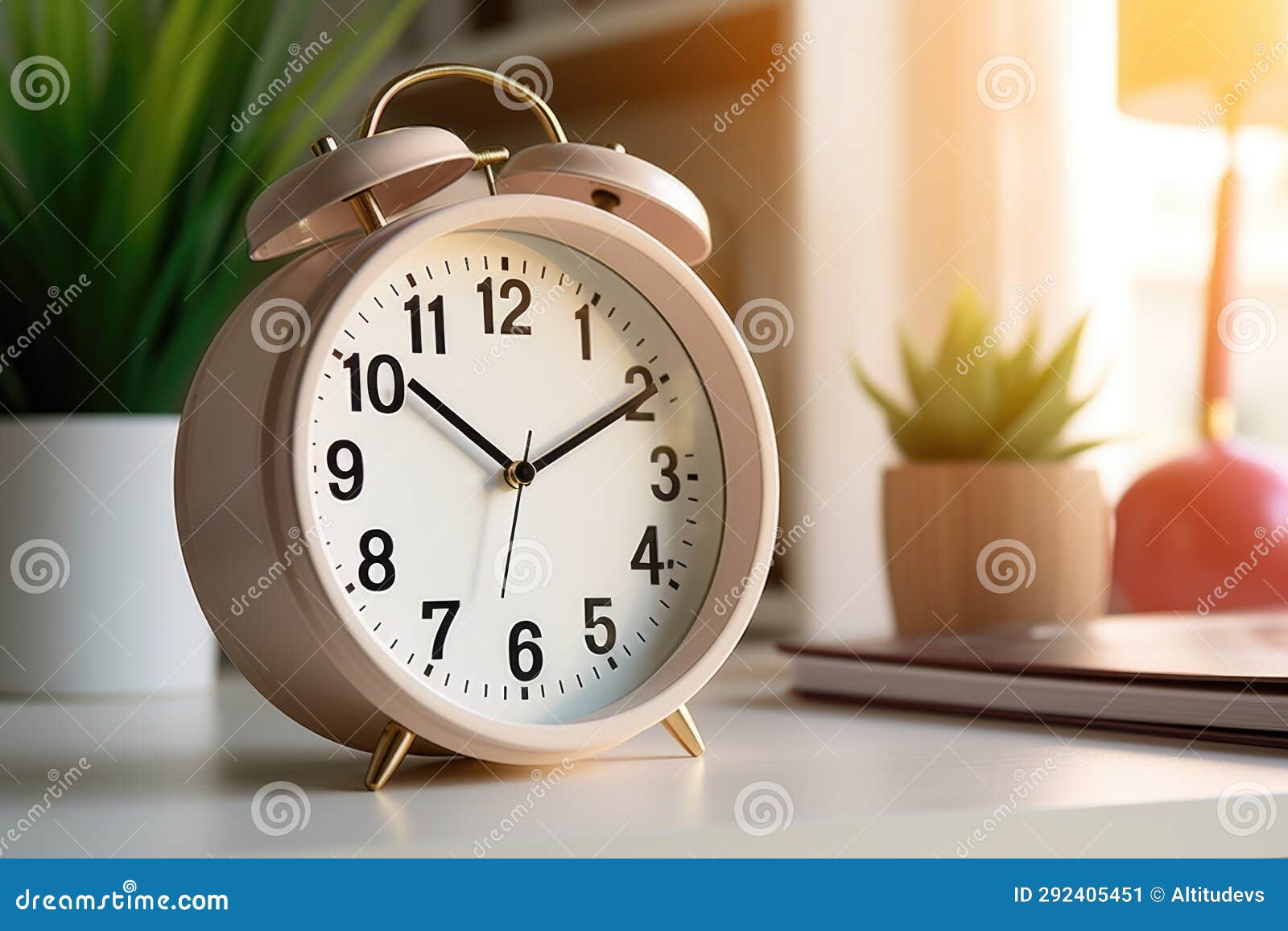 A Wall Clock Showing 9 am in a Brightly Lit Room Stock Image - Image of ...
