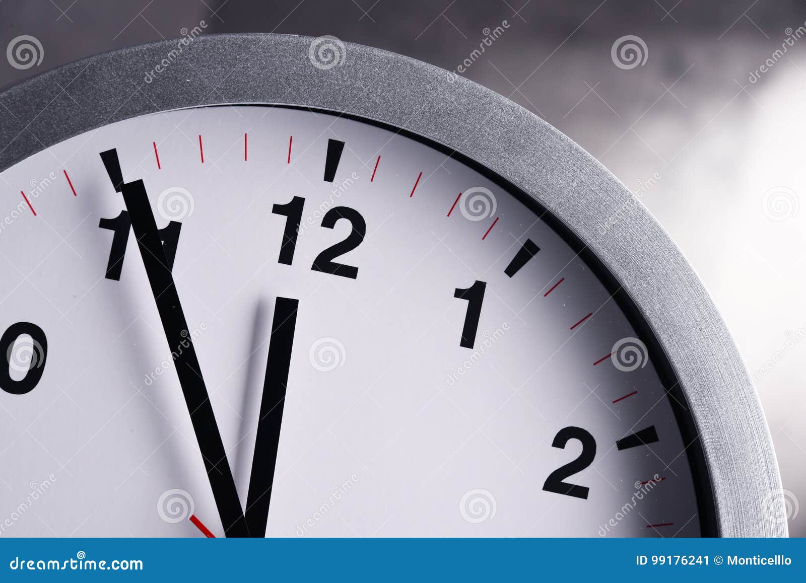 Wall Clock Showing Five To Twelve Stock Image - Image of showing, hand ...