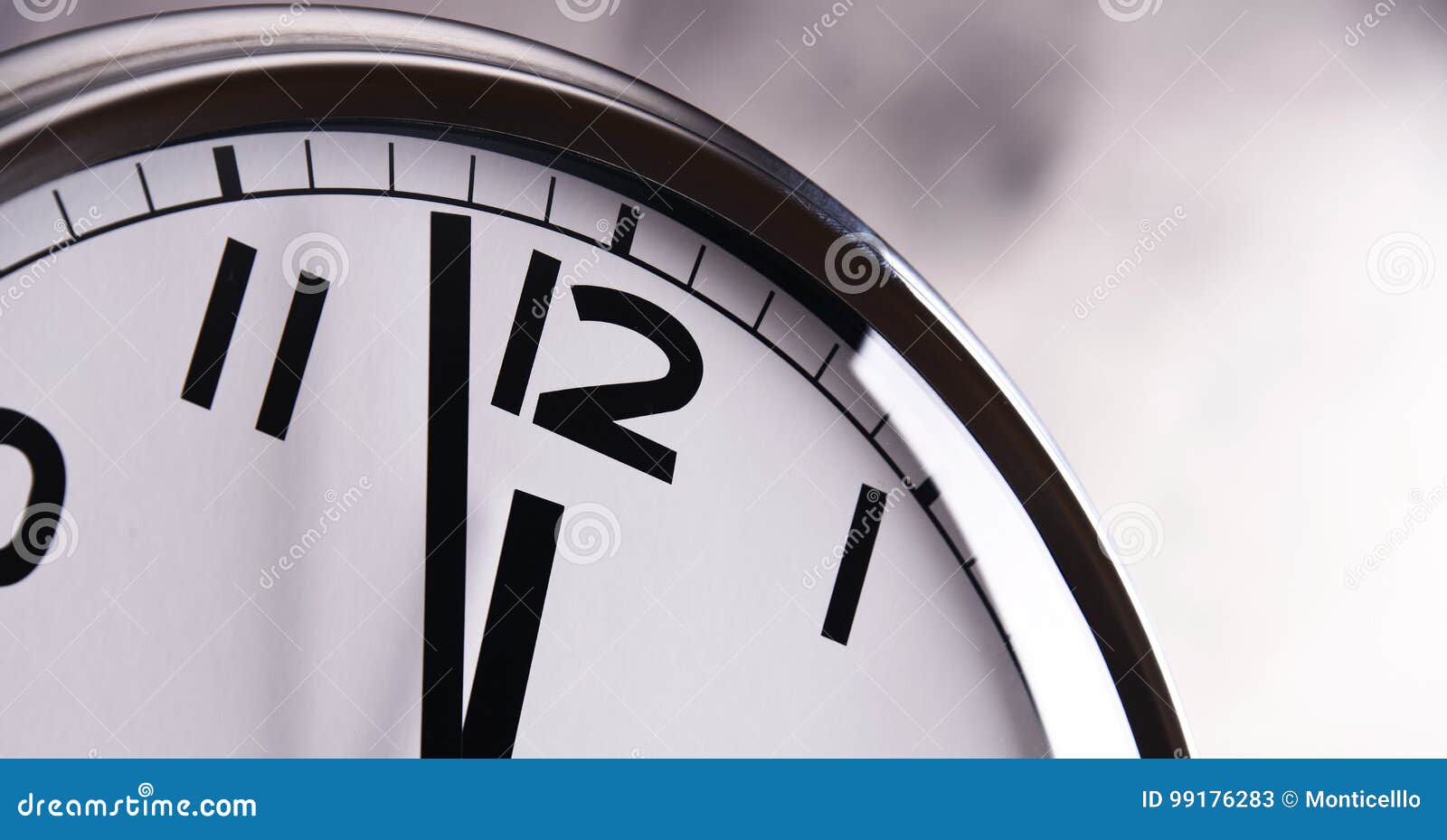 Wall Clock Showing Five To Twelve Stock Image - Image of hour, wall ...