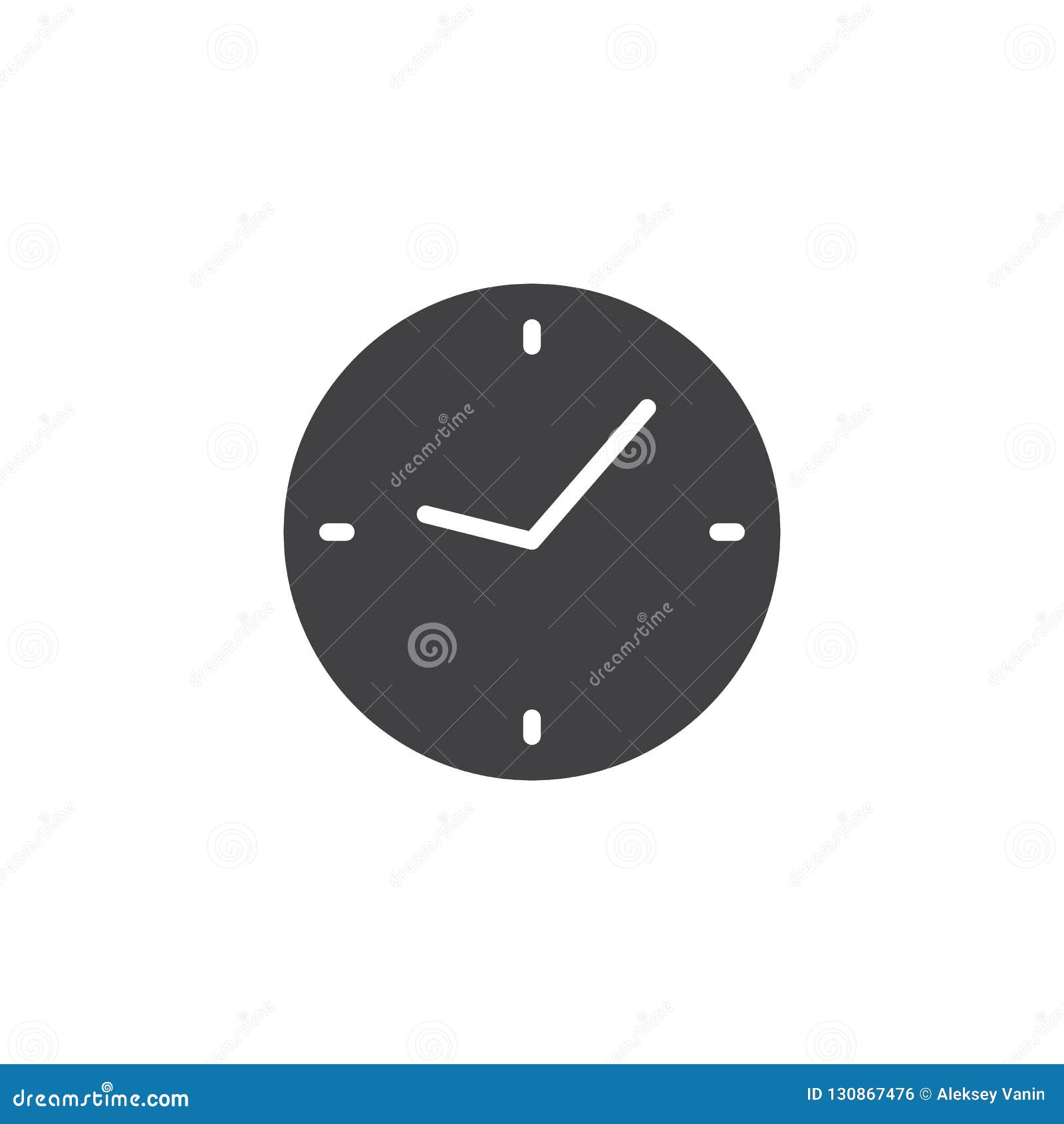 Wall clock vector icon stock vector. Illustration of deadline - 130867476