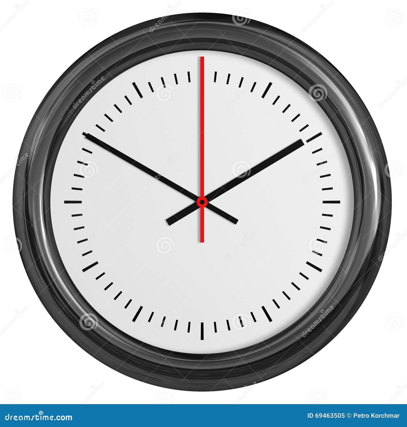 Wall Clock. Vector Illustration Stock Illustration - Illustration of ...