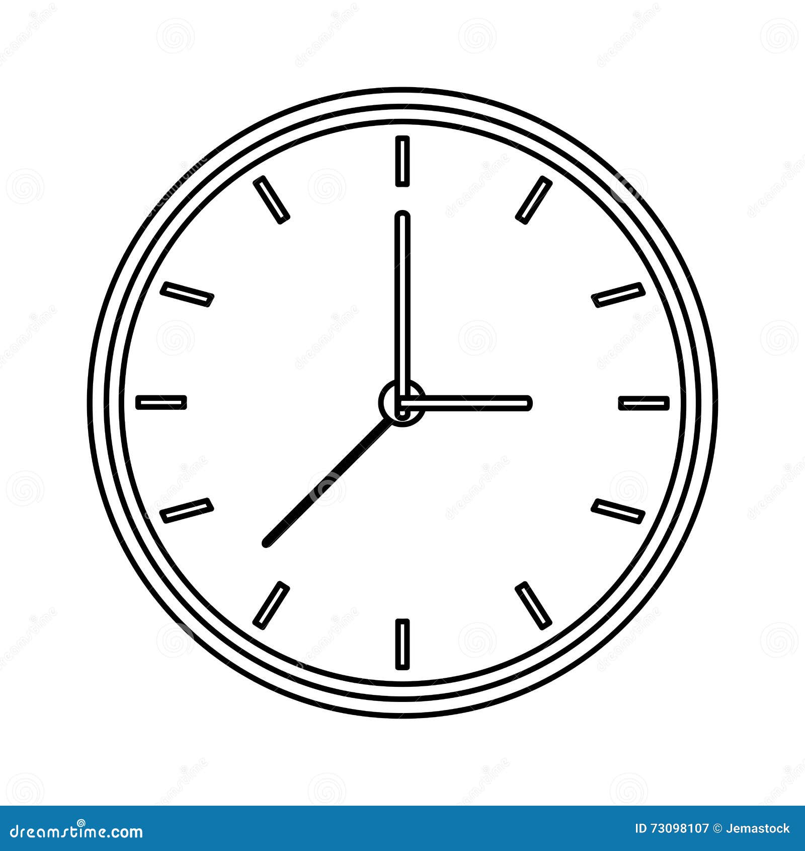 Wall Clock , Vector Illustration Stock Illustration - Illustration of ...