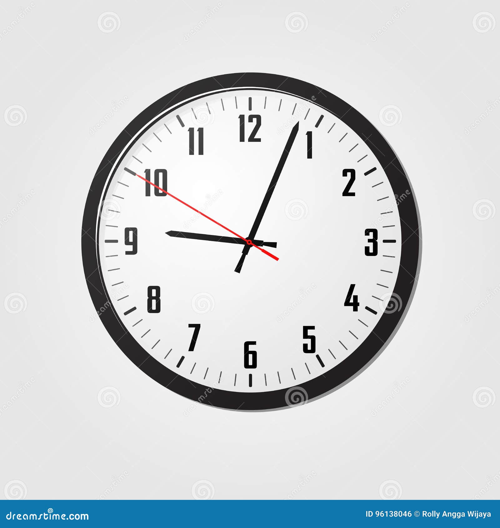 Wall Clock Vector stock illustration. Illustration of mechanical - 96138046