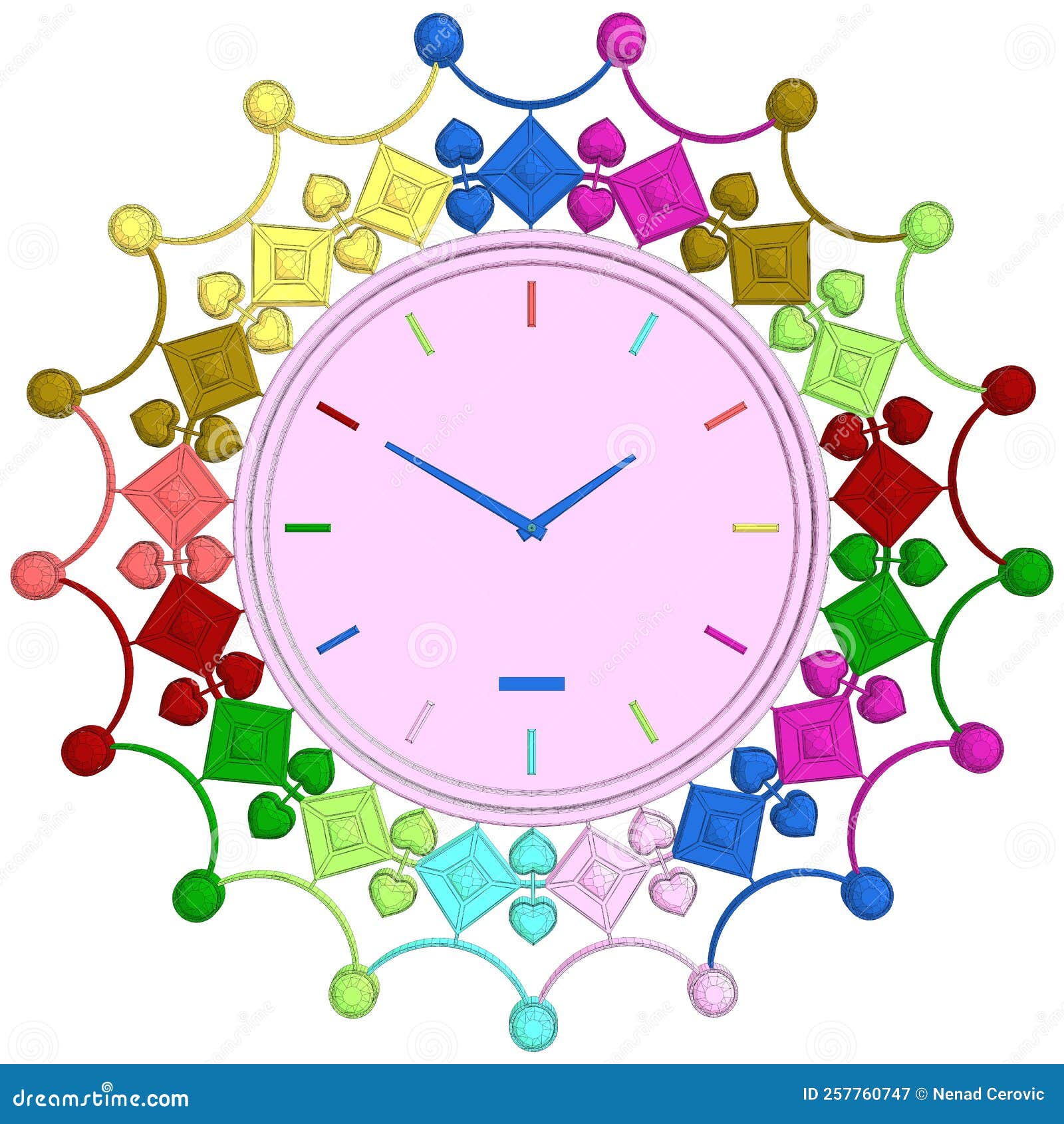 Wall Clock Watch Vector. Illustration Isolated on White Background ...