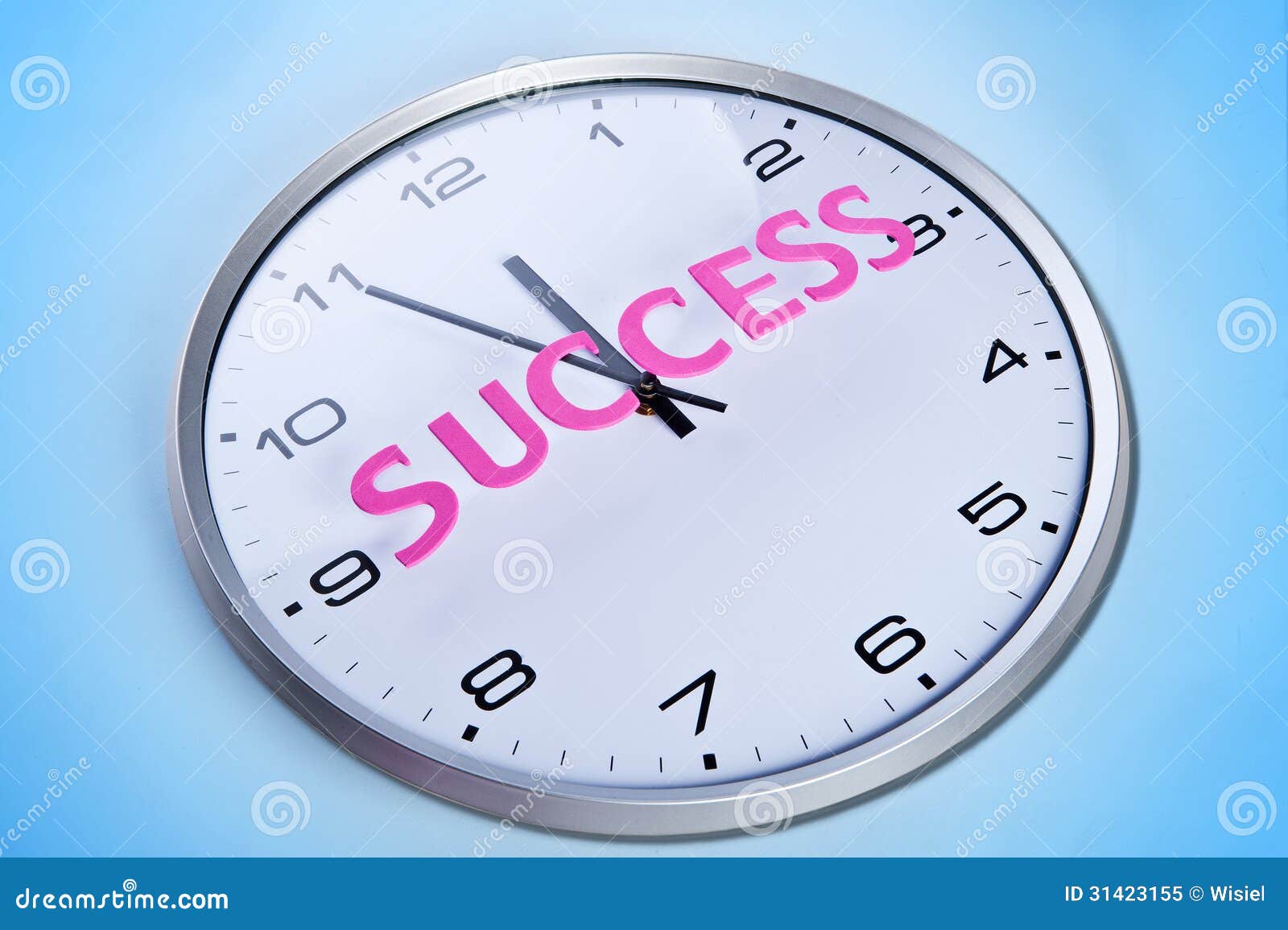 Wall Clock with Word Success Stock Image - Image of earnings, clock ...
