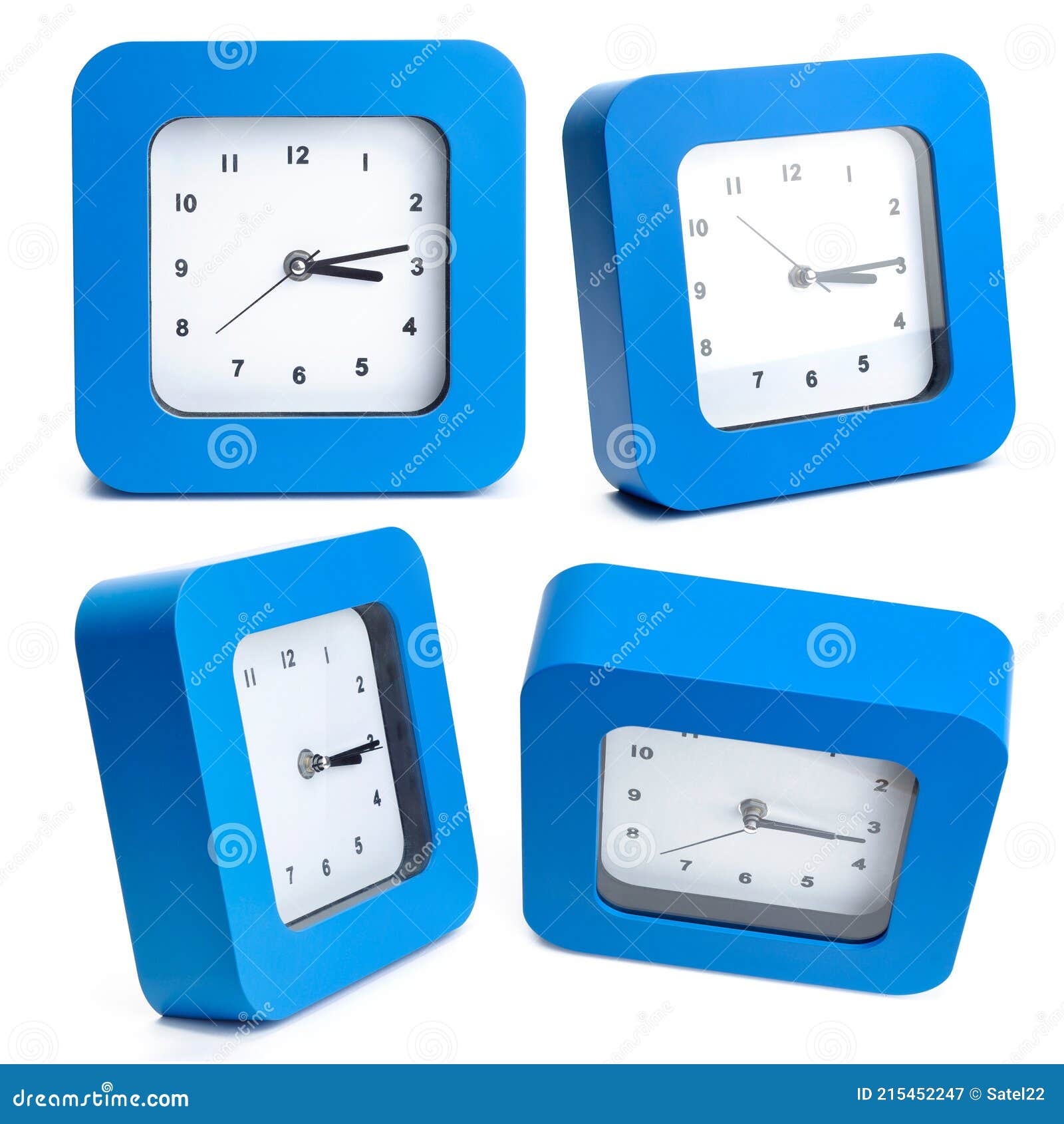 A Big Wall Clock with Various Angle on White Background. Stock Image ...
