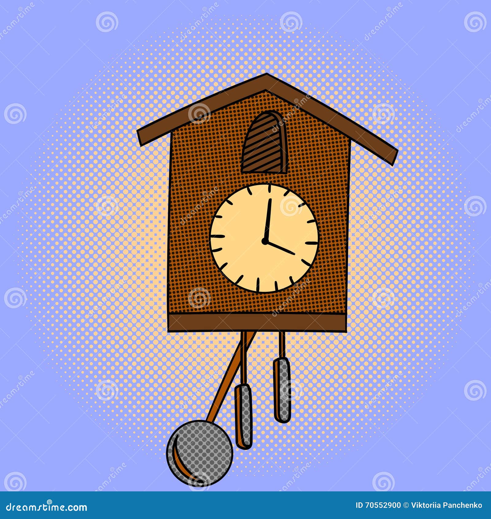 Wall Clocks Pop Art Vector Illustration Stock Vector - Illustration of ...